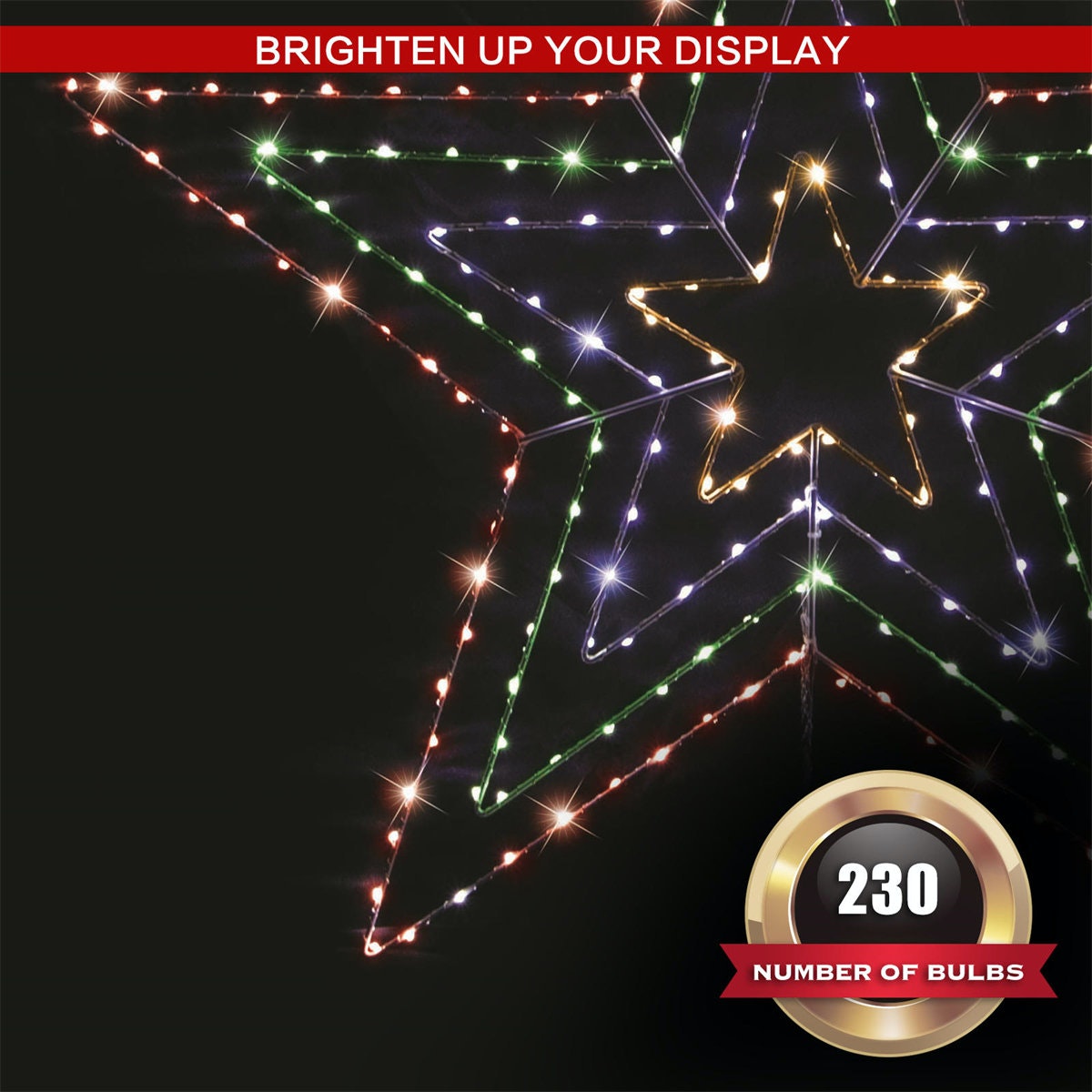 4-in-1 Starry Wire Star 80cm – Christmas Lights Shop